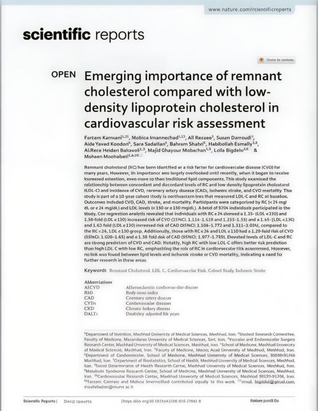 Rethinking Cardiovascular Risk: Remnant Cholesterol vs LDL Cholesterol ...