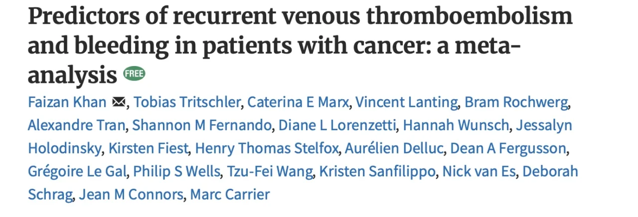 Mazou Ngou Temgoua: Cancer and VTE - Toward Truly Personalized ...
